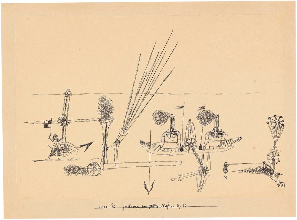 Tegning til gul havn, 1921-1926. | Paul Klee | Kunstryk